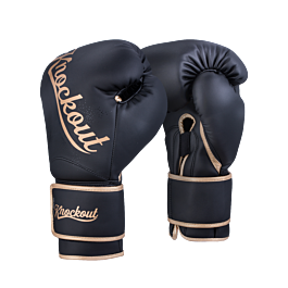 Knockout Apollo Boxing gloves KO Leather black, gold - Knockout24.com