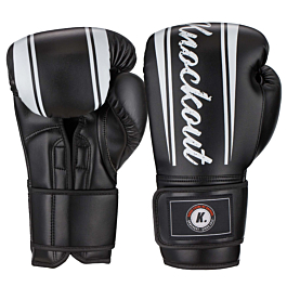 Knockout Balboa boxing gloves Black KO Leather - Knockout24.com