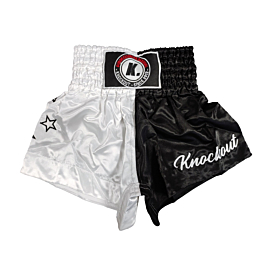 Shorts Knockout Star Muay Thai black, white - Knockout24.com